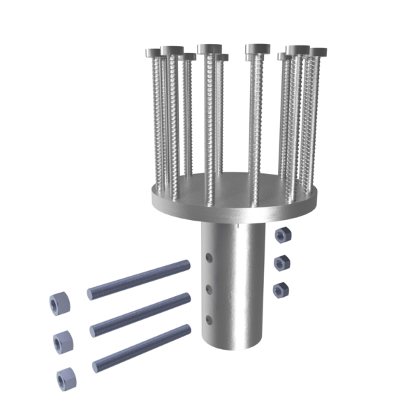 MHC16912-10X24S215B3 Rebar Plate Cap - Magnum Piering